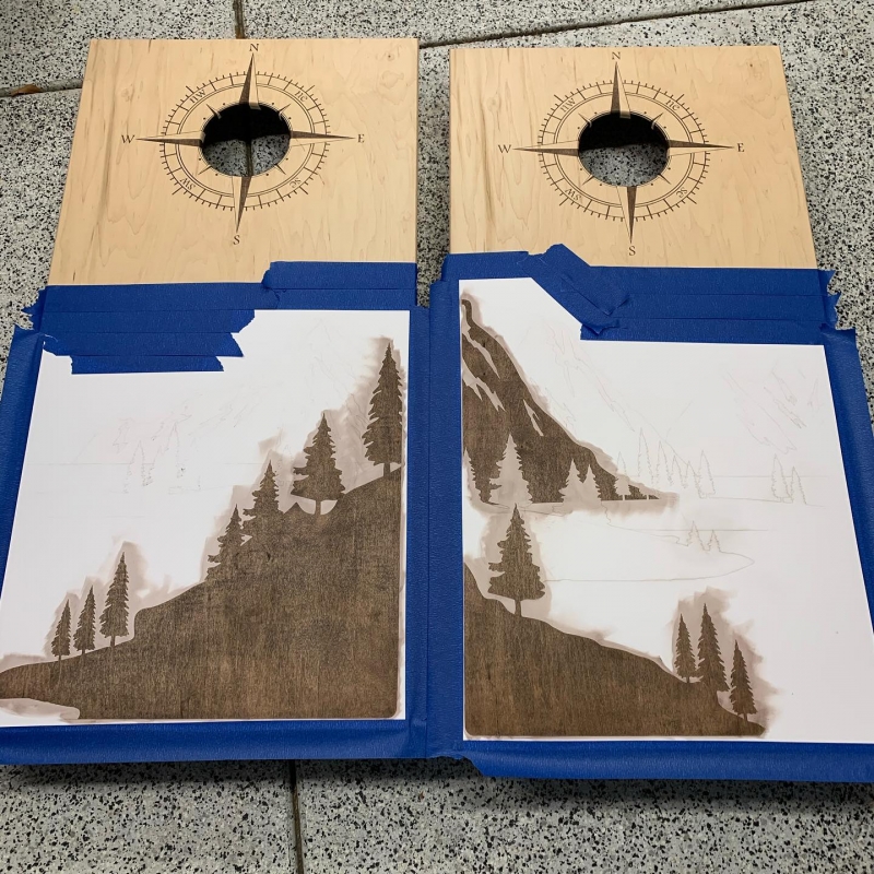 Mountain Cornhole Boards | General Finishes Design Center Mountain Cornhole Boards | General Finishes Design Center