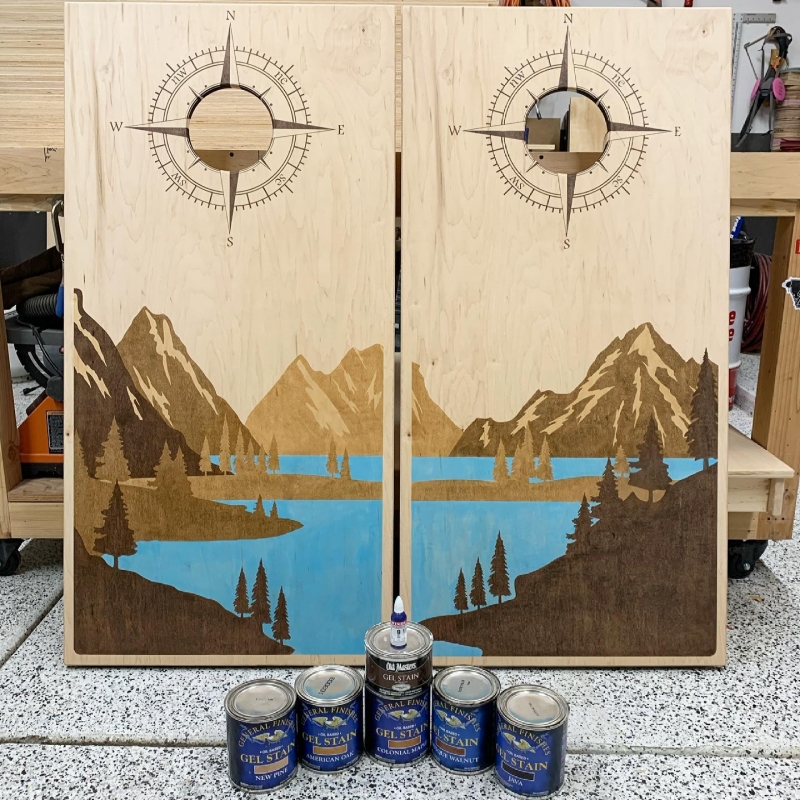 Mountain Cornhole Boards | General Finishes Design Center Mountain Cornhole Boards | General Finishes Design Center