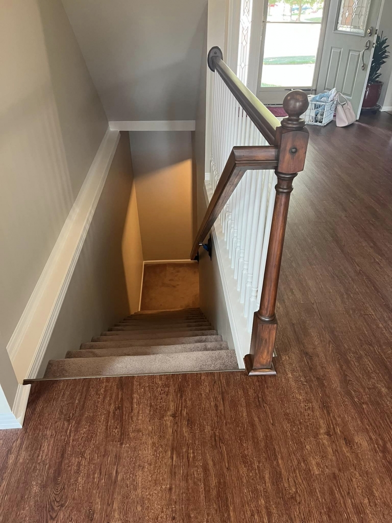 Layered Candlelite and Antique Walnut Banister | General Finishes ... Layered Candlelite and Antique Walnut Banister | General Finishes ...