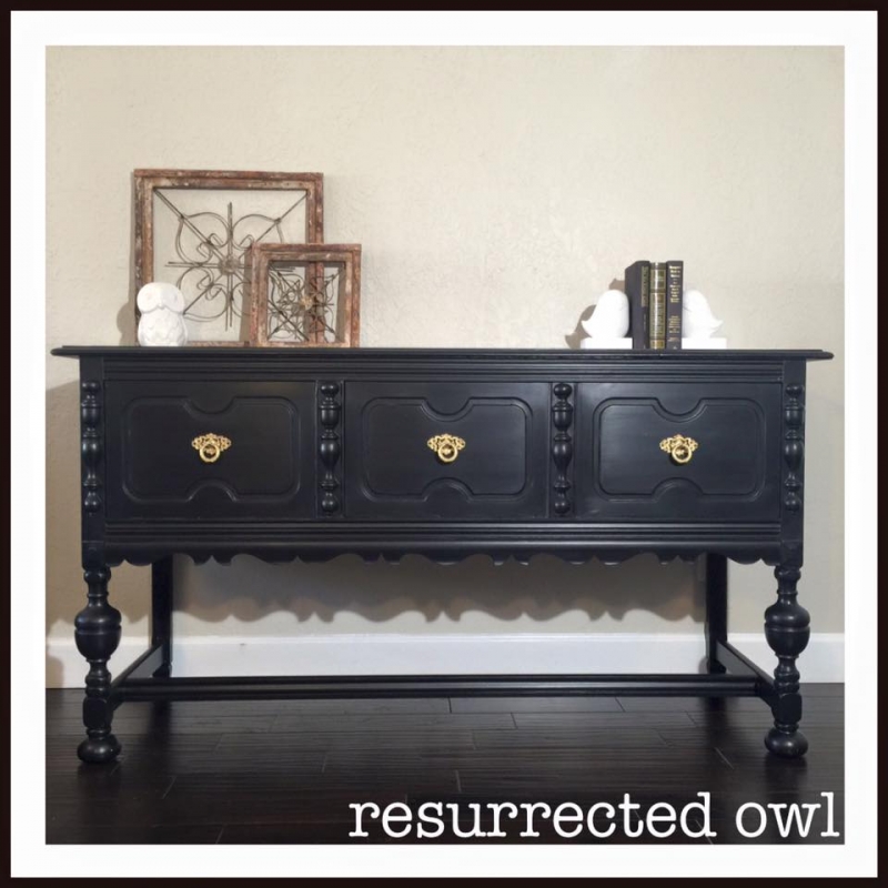 Buffet in Lamp Black Milk Paint | General Finishes Design Center Buffet in Lamp Black Milk Paint | General Finishes Design Center