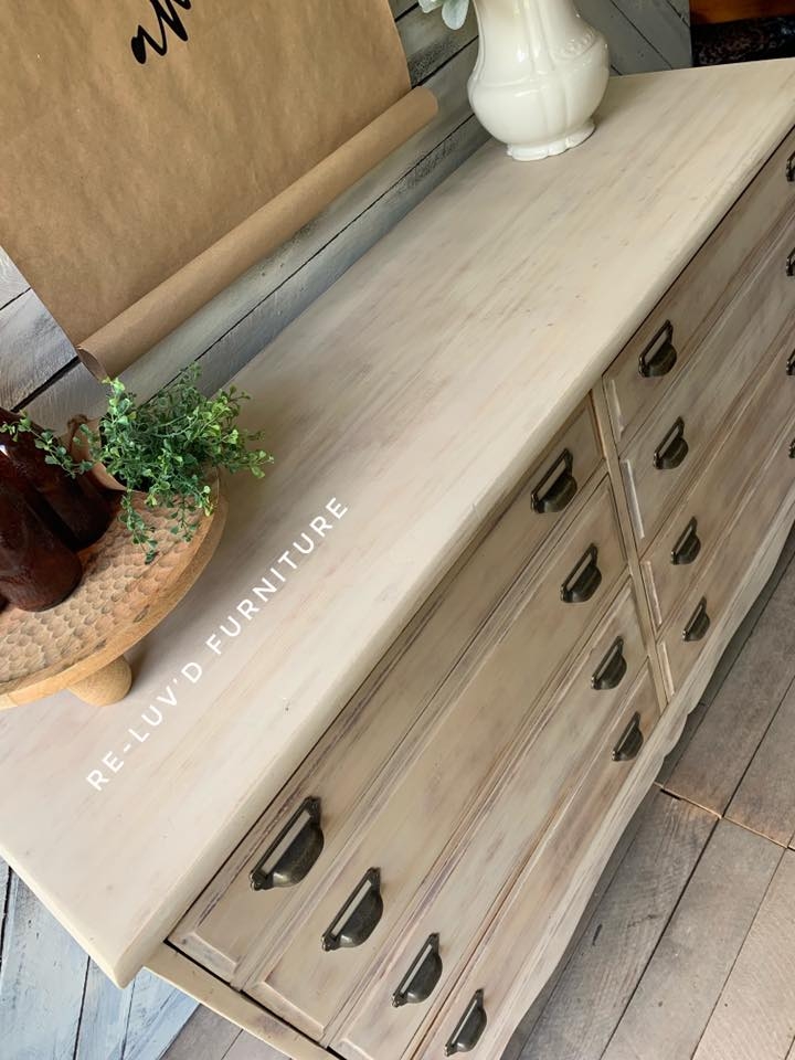 Natural Dresser with Linen and Van Dyke Brown Wash General Finishes Design Center