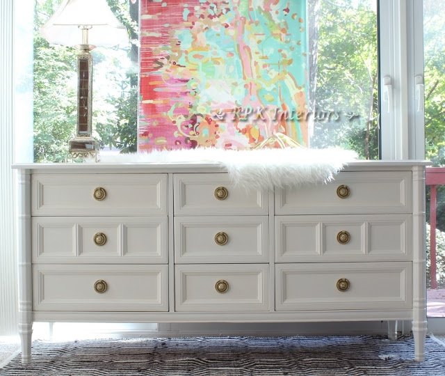 Dresser in Custom Mix of Antique and Snow White | General Finishes ... Dresser in Custom Mix of Antique and Snow White | General Finishes ...